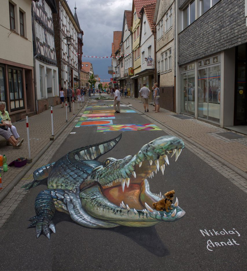 Collection of amazingly creative 3D street art works - DESIGNIRVANA